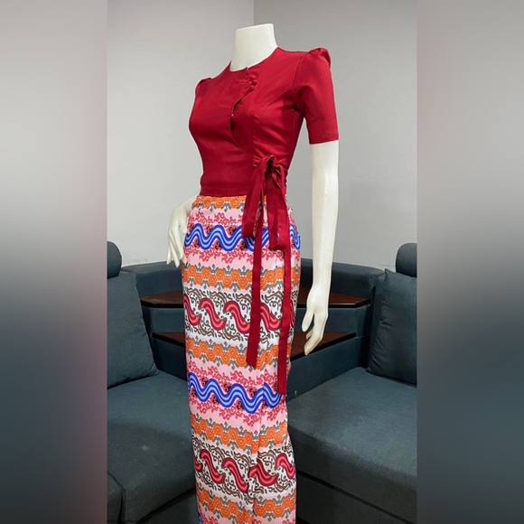 Chaw Botique | Dresses | Traditional Burmese Blouse And Skirt Limited ...